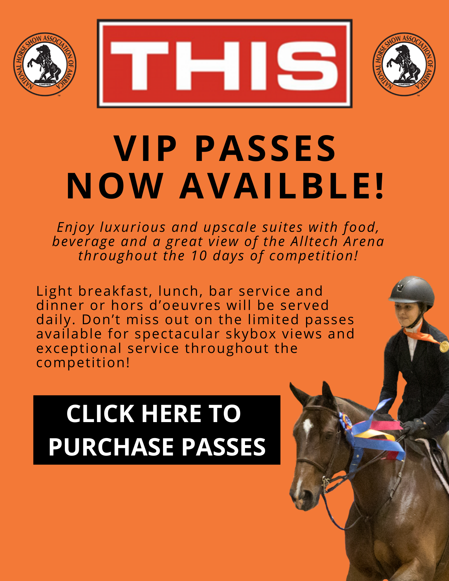 VIP Hospitality Passes Are Available for the 2021 National Horse Show ...